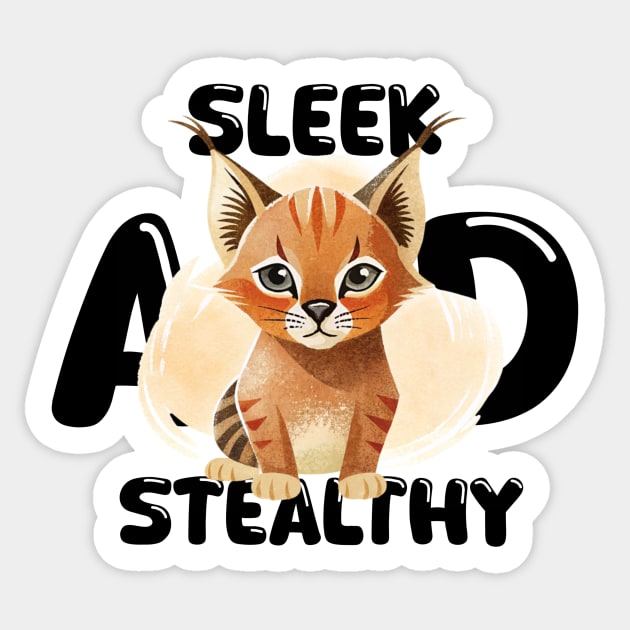 Cute caracal design - Caracal Cat - Sticker | TeePublic